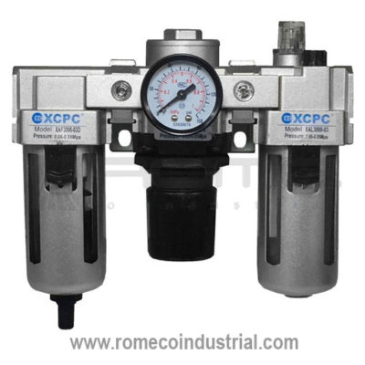 XAC3000-03 Unidad de mantenimiento FRL Puerto de 3/8 (filtro regulador lubricador)
