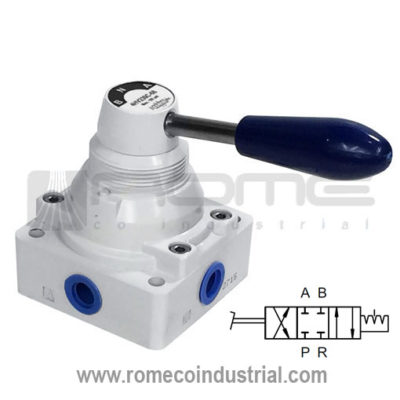 Valvula de palanca neumatica rotatoria 4/3 centro cerrado - 4HV